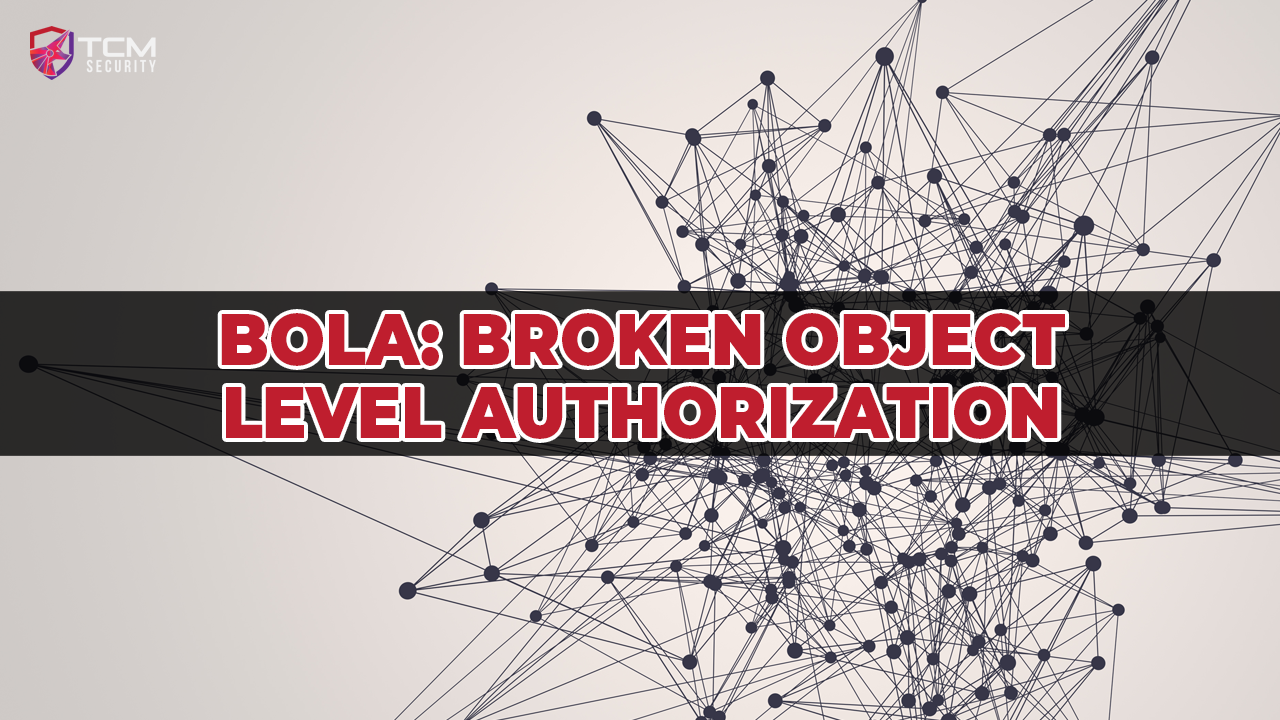 BOLA: Broken Object Level Authorization - TCM Security