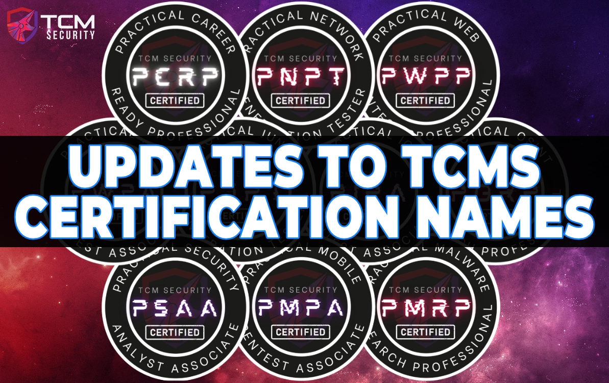 TCMS Announces Certification Realignment - TCM Security